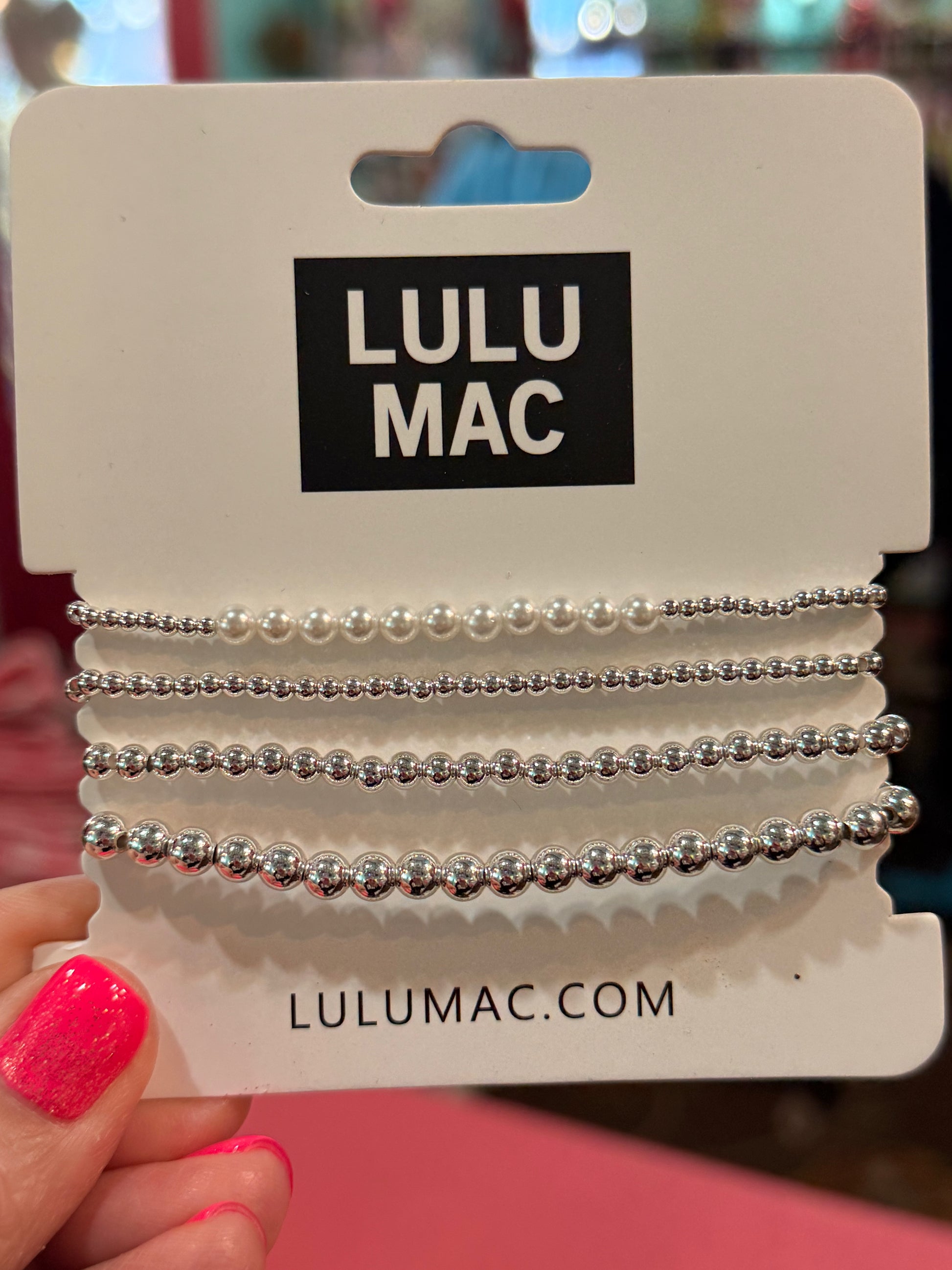 Silver/ Pearls Four Stack LuLu MAC – Holly’s Flower Shop Boutique